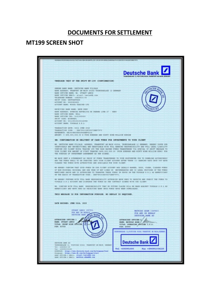Documents For Settlement New | PDF