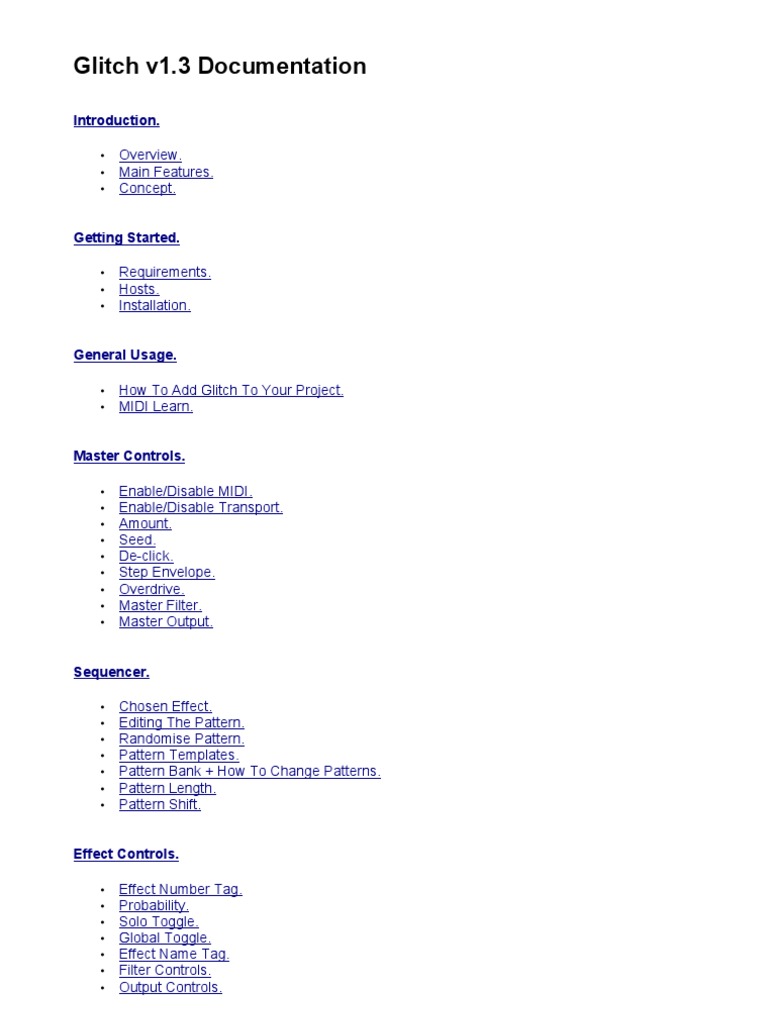 Dblue Glitch v1 3 | PDF | Equalization (Audio) | Sound