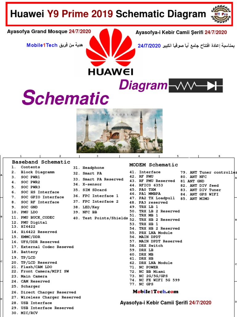 Huawei Y9 Prime 2019 Schematic | PDF | Computer Engineering | Electronics