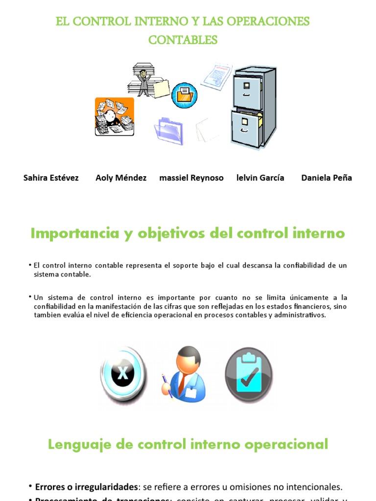 El Control Interno y Las Operaciones Contables | PDF | Contabilidad ...