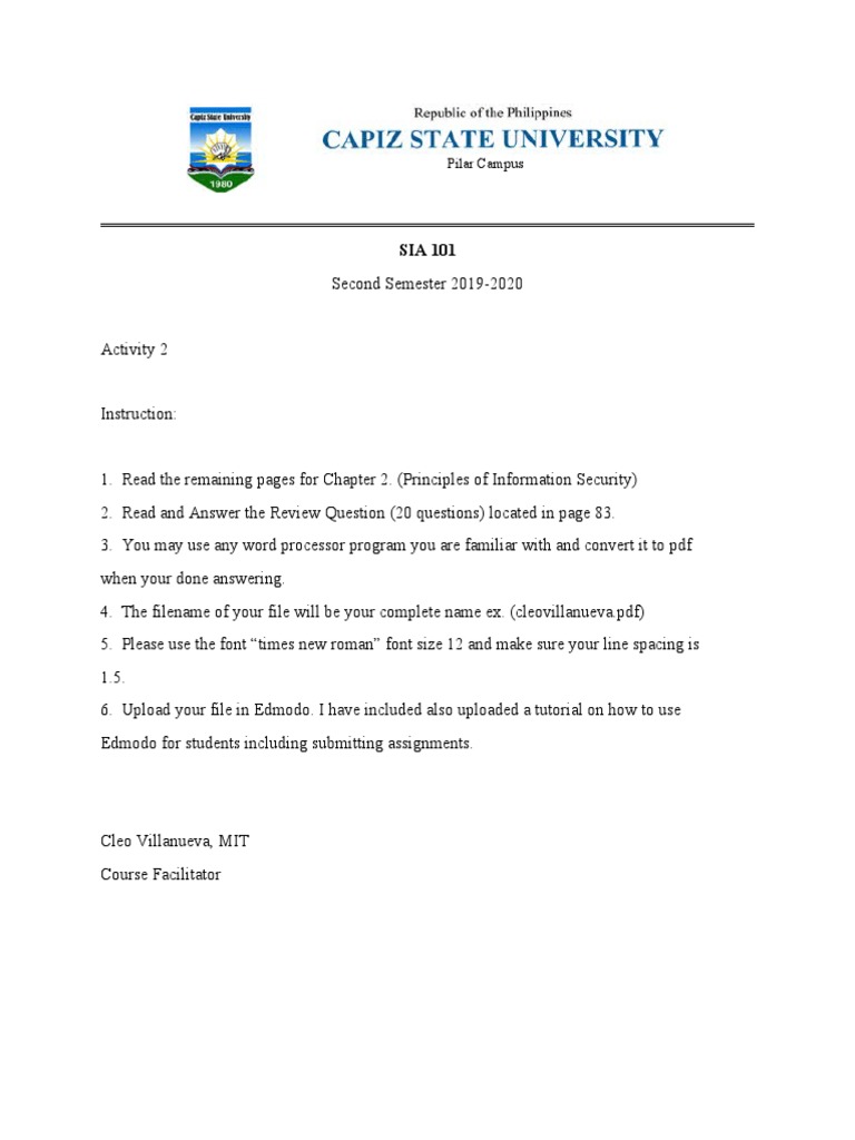 Assignment 2 Sia | PDF