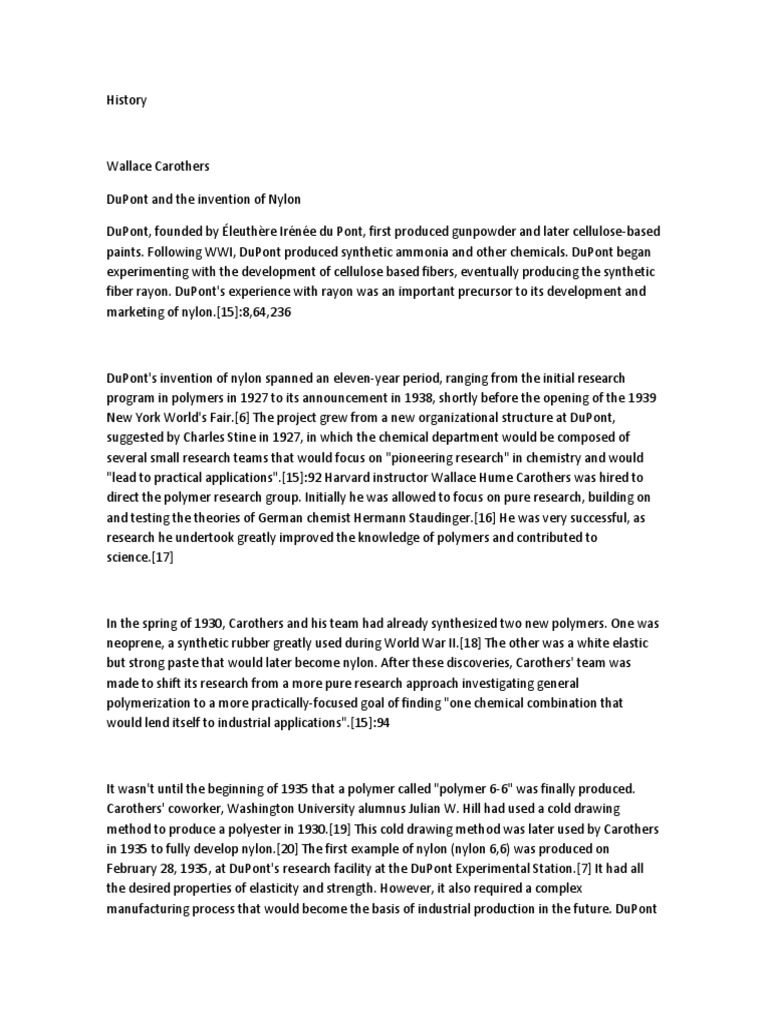 History of Nylon | PDF | Nylon | Beta Sheet