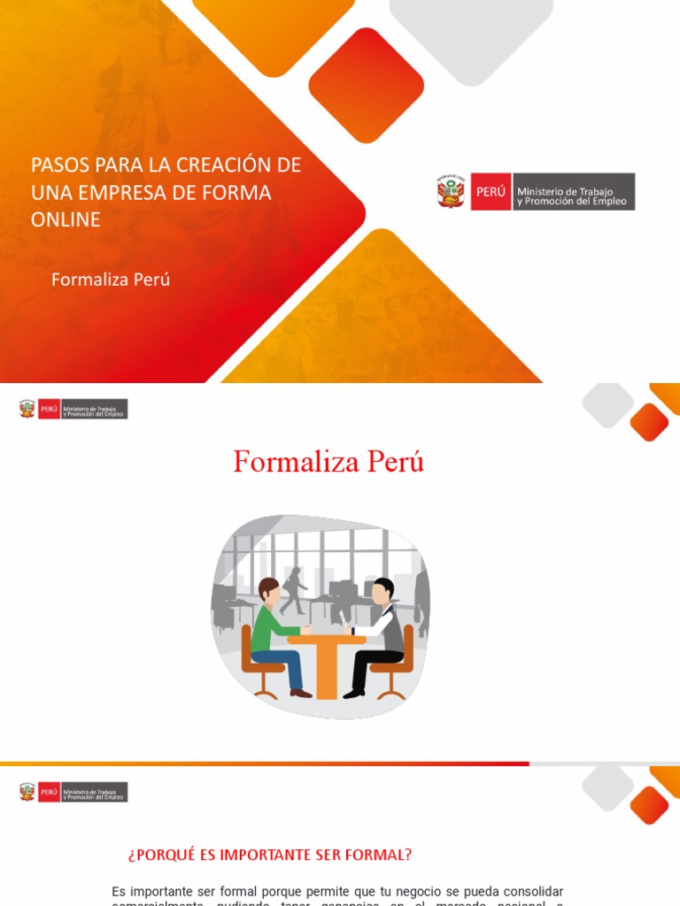 Formaliza Peru Unificado Nuevo Formato Ppt 2020 Pdf Derecho