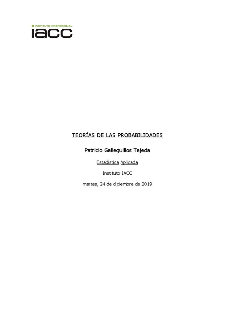 Control 7 Estadistica Aplicada Iacc | PDF | Science | Enseñanza de ...