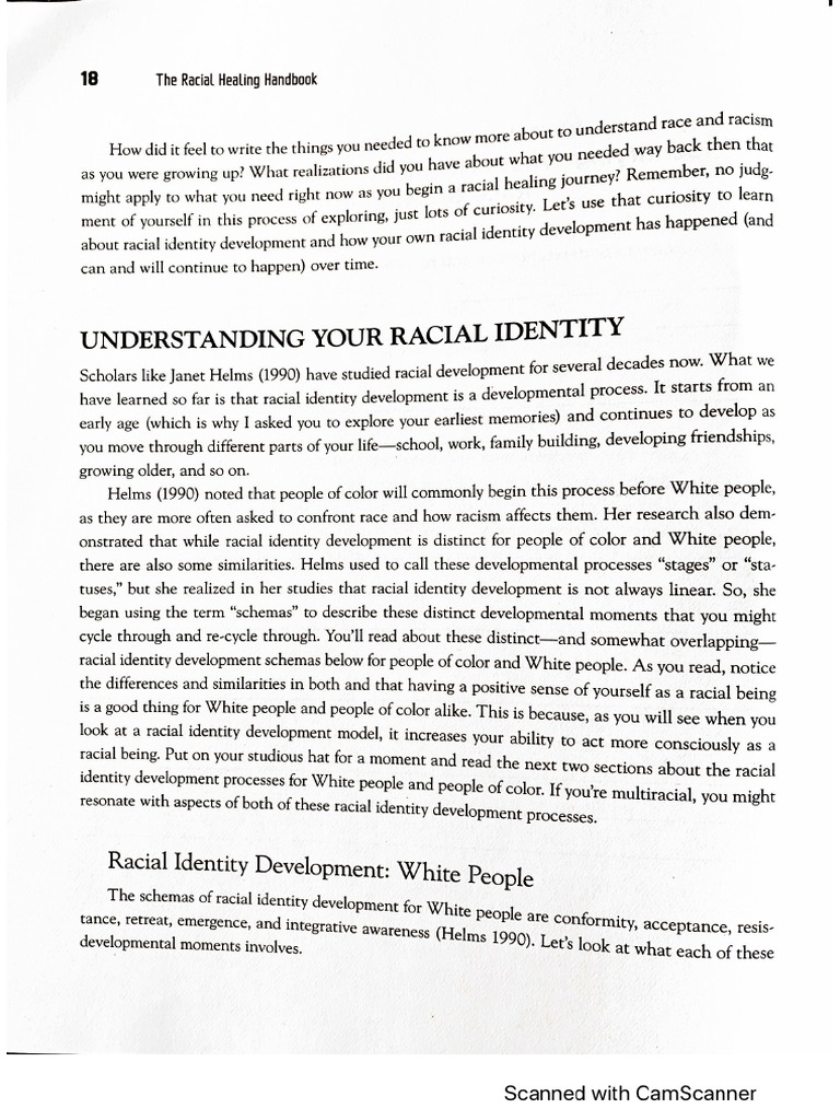Excerpt - Racial Identity Development - Anneliese Singh | PDF