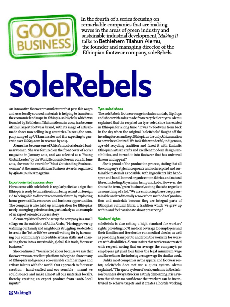 SoleRebels PDF | PDF | Microeconomics | Economic Sectors