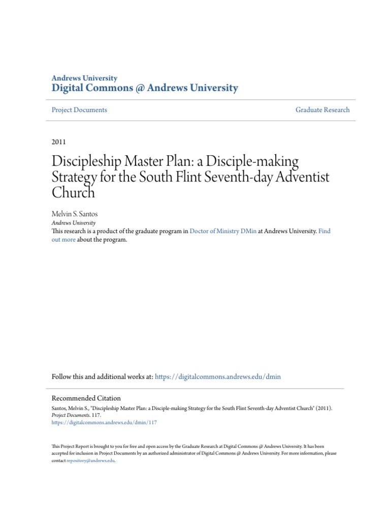Discipleship Master Plan - A Disciple-Making Strategy For The Sout ...