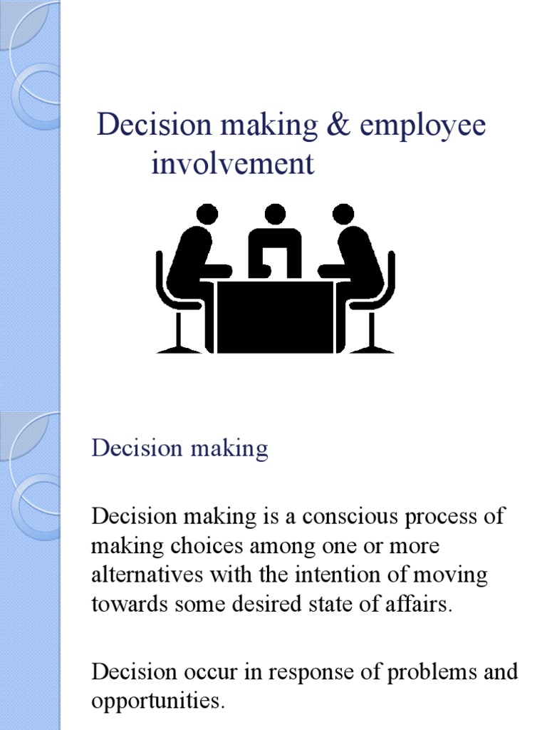 Decision Making & Employee Involvement | PDF | Decision Making | Bias