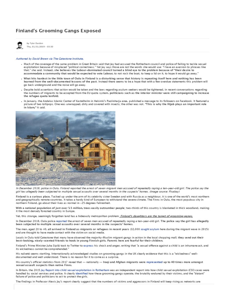 Finland's Grooming Gangs Exposed - Zero Hedge PDF | PDF | Crime ...