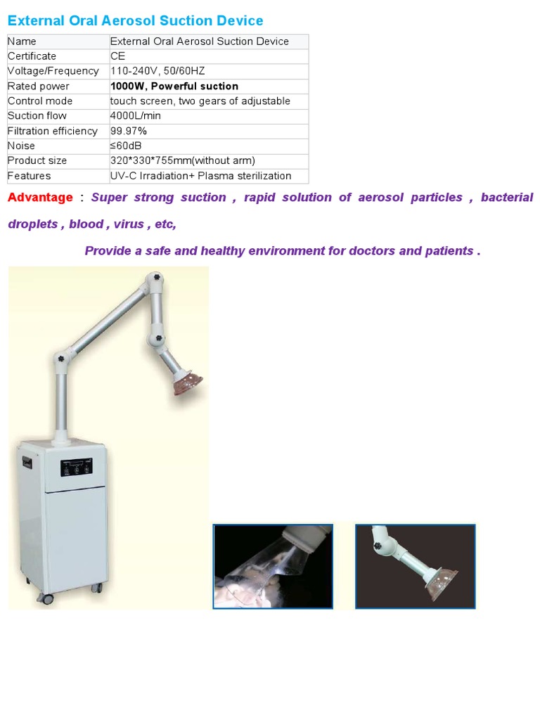 Datasheet For Aerosol Suction | PDF