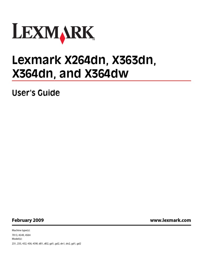 Lexmark X264DN | PDF | Image Scanner | Printer (Computing)