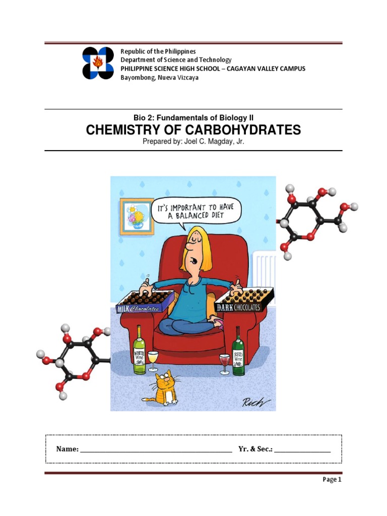Chemistry of Carbohydrates: Bio 2: Fundamentals of Biology II | PDF ...