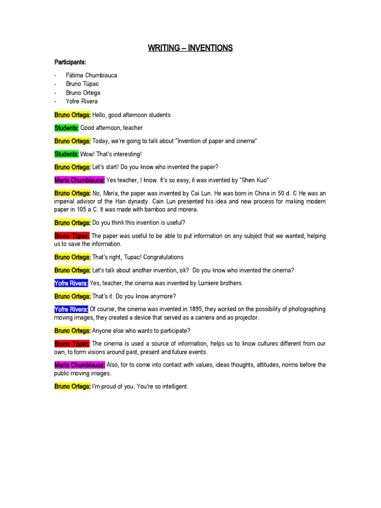 Writing Inventions | PDF