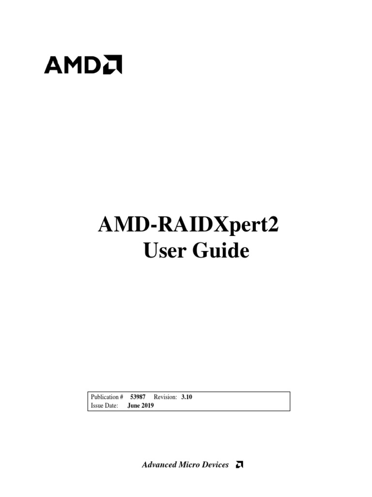 Amd-Raidxpert2 User Guide PDF | PDF | Bios | Operating System