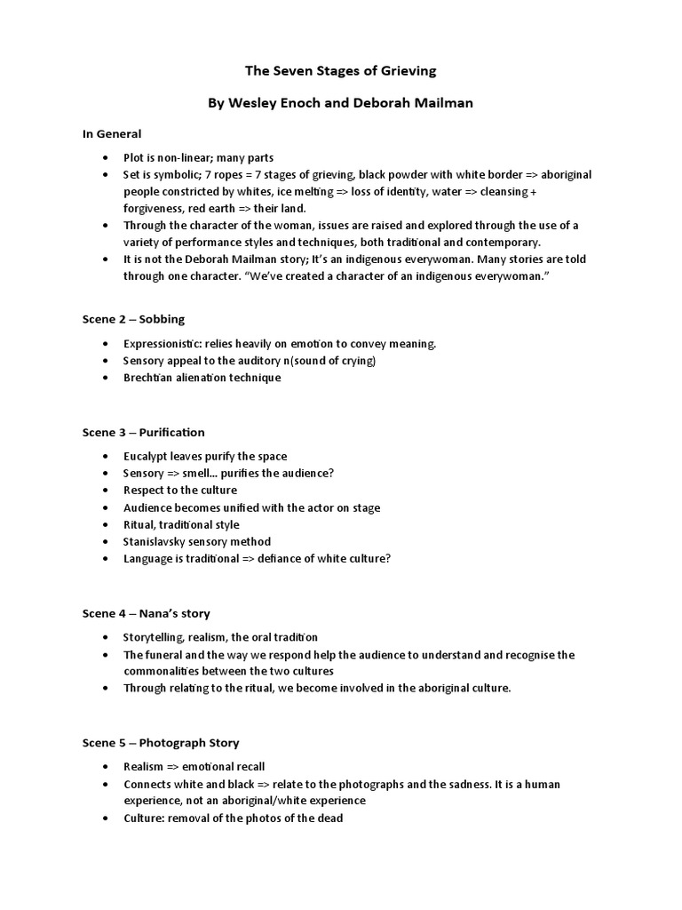 The Seven Stages of Grieving Explained | PDF | Storytelling ...