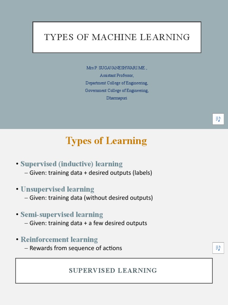 Types of Machine Learning | PDF