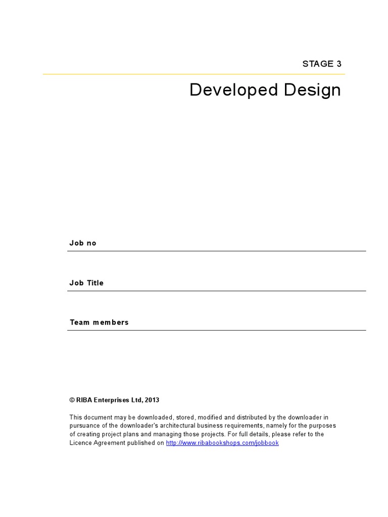 Stage 3 - Developed Design Checklist | PDF | Architect | Building ...