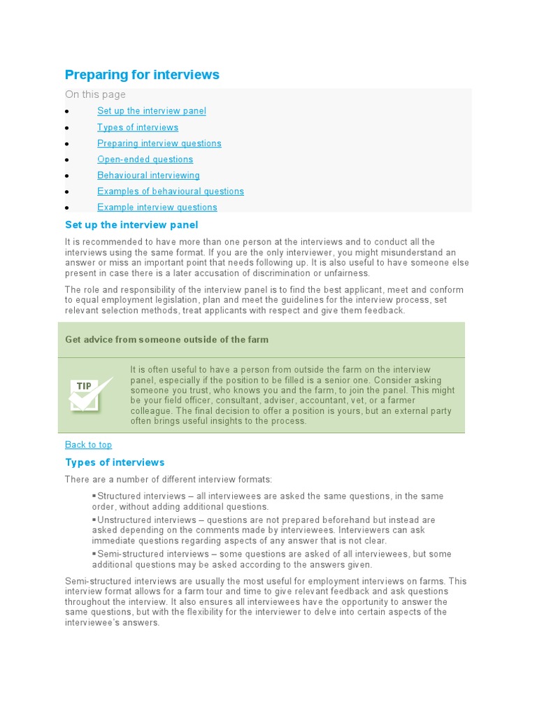Selection Interview 6 | PDF | Interview | Job Interview