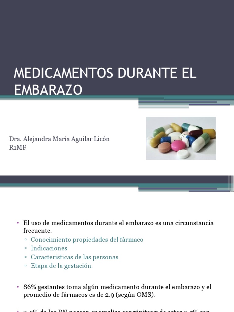 Medicamentos Y Embarazo Riesgos Y Guías Pdf Medicamentos Con
