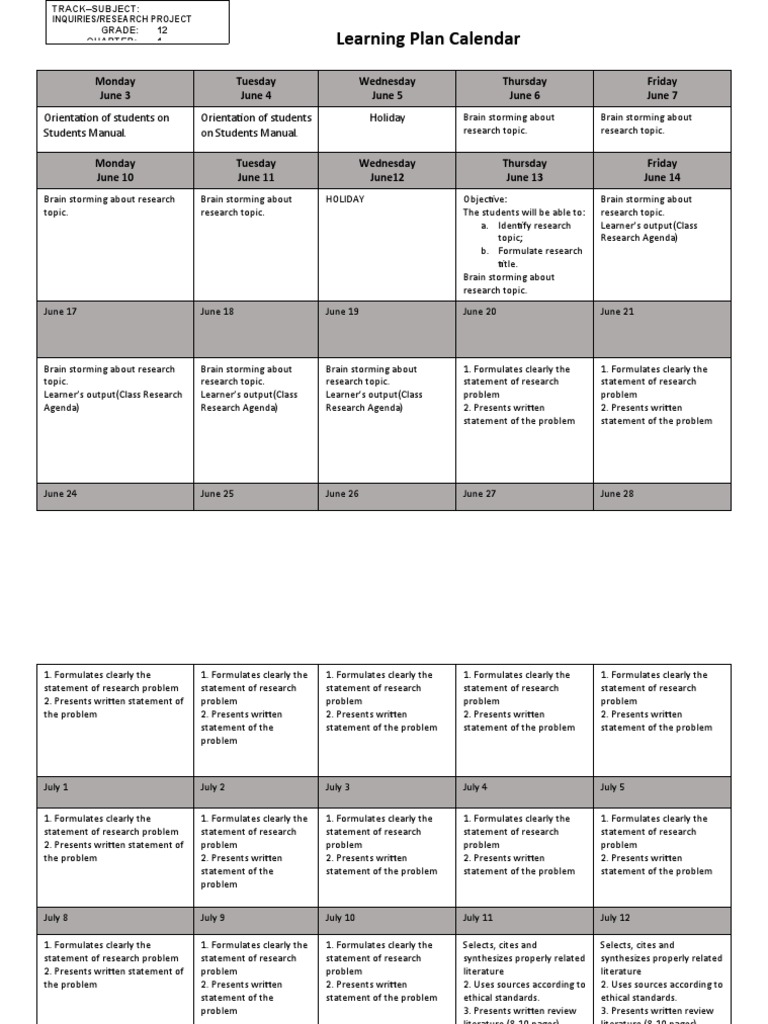 LP Calendar Inquiries | PDF | Qualitative Research | Quantitative Research