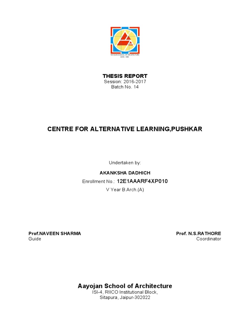 Thesis Report Front Page | PDF