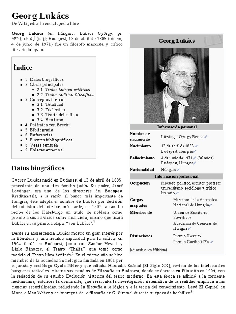 Georg Lukács | PDF | Política (general) | Science