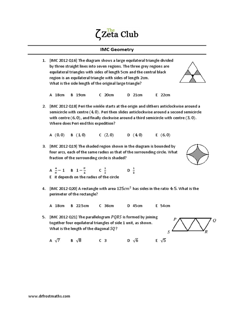 IMC Geometry | PDF | Area | Triangle
