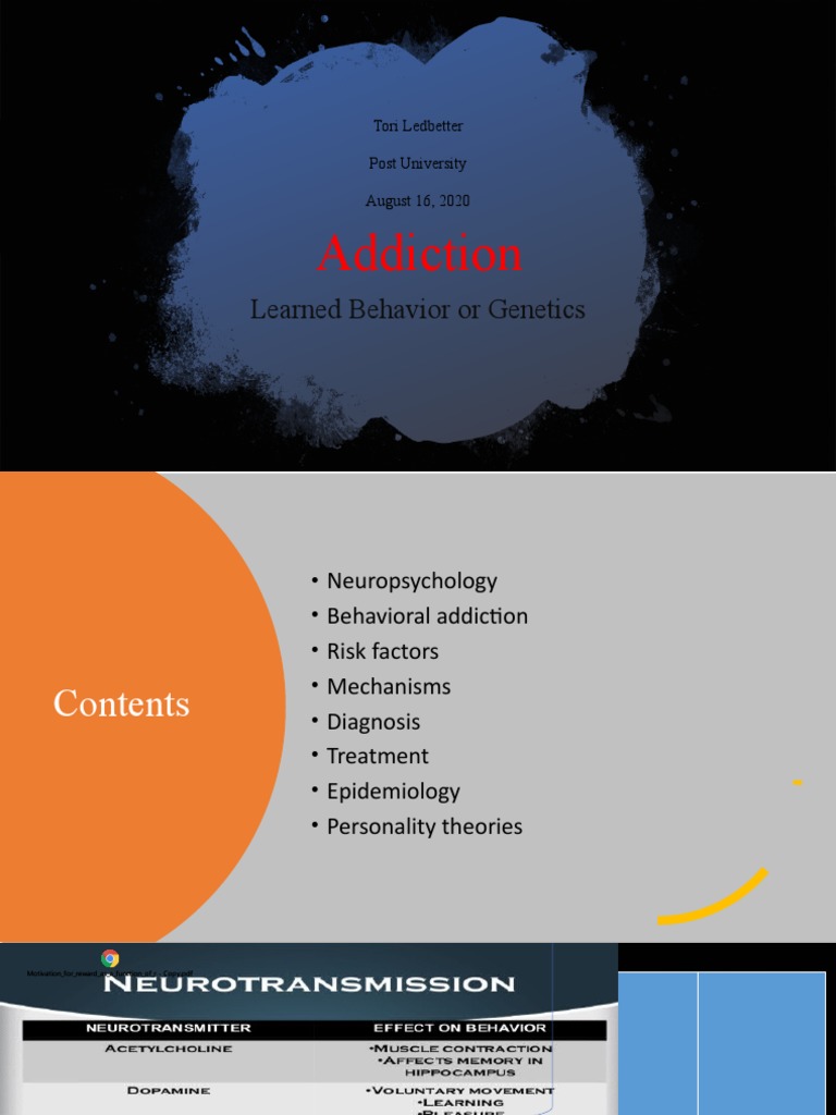 Addiction: Learned Behavior or Genetics | PDF