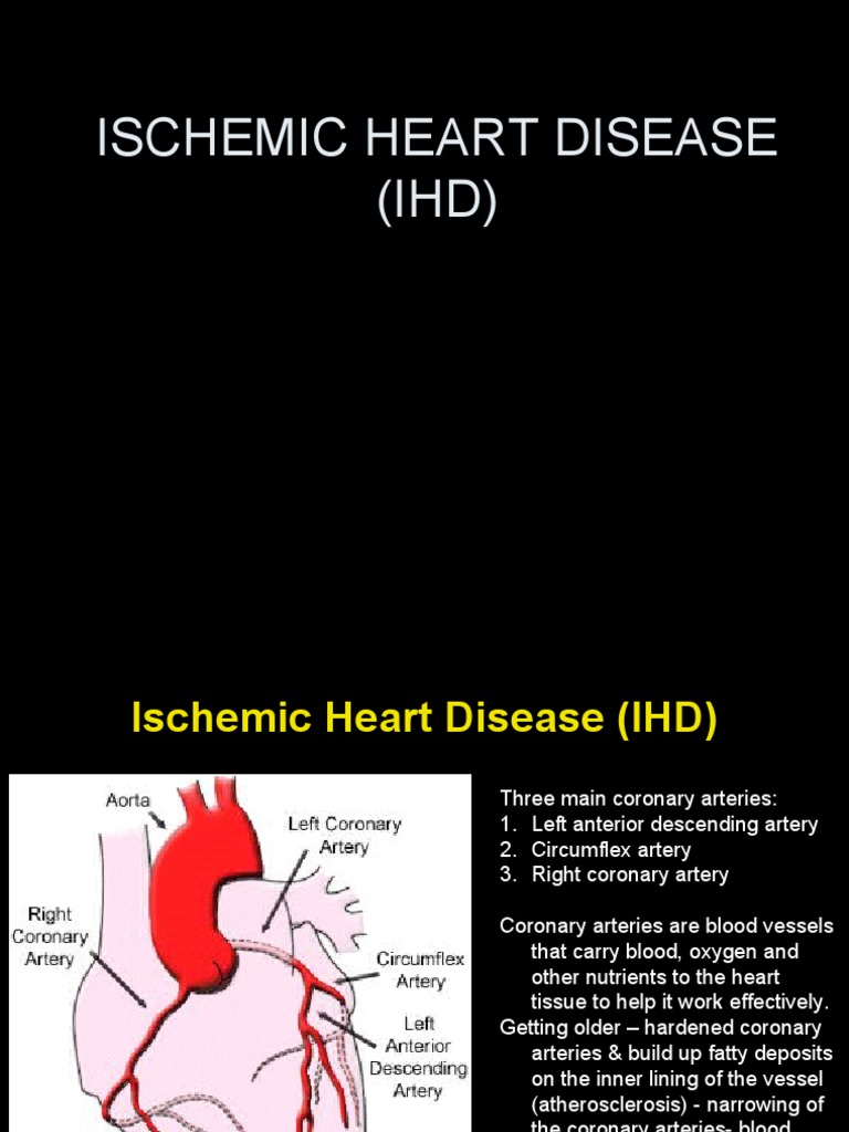 Ischemic Heart Disease (IHD) | PDF | Atherosclerosis | Atheroma