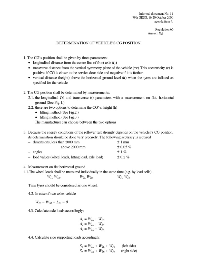Determination of Vehicle COG | PDF | Tire | Mechanics
