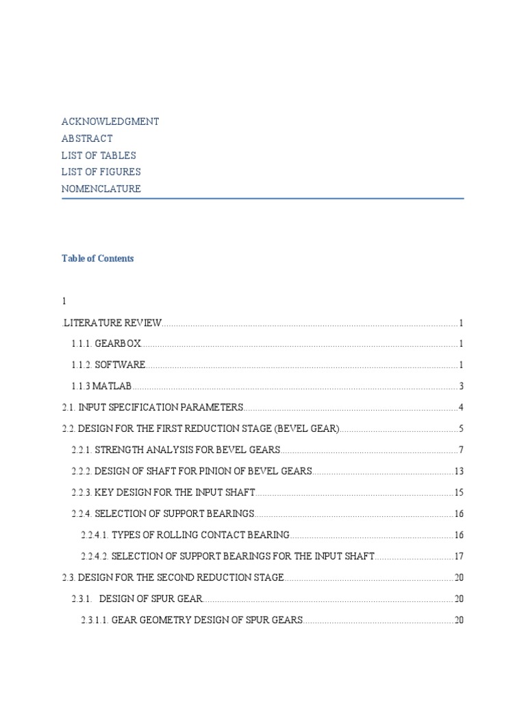 Acknowledgment List of Tables List of Figures Nomenclature | PDF ...