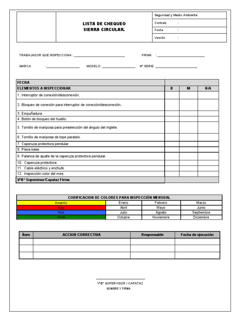 05 - Check List. Sierra Circular | PDF