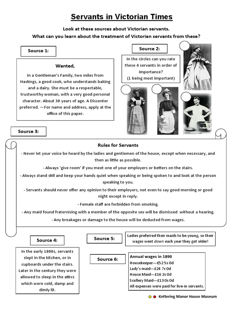 Servants in Victorian Times LV 1 2 | PDF