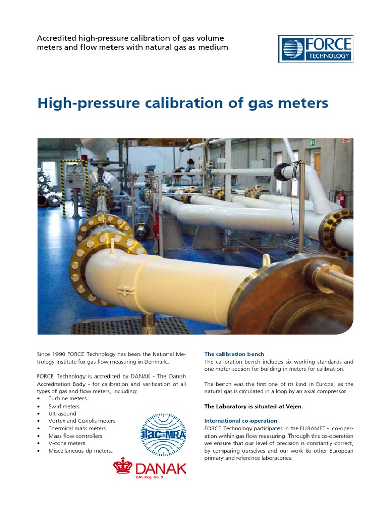High Pressure Calibration of Gas Meters | Download Free PDF ...