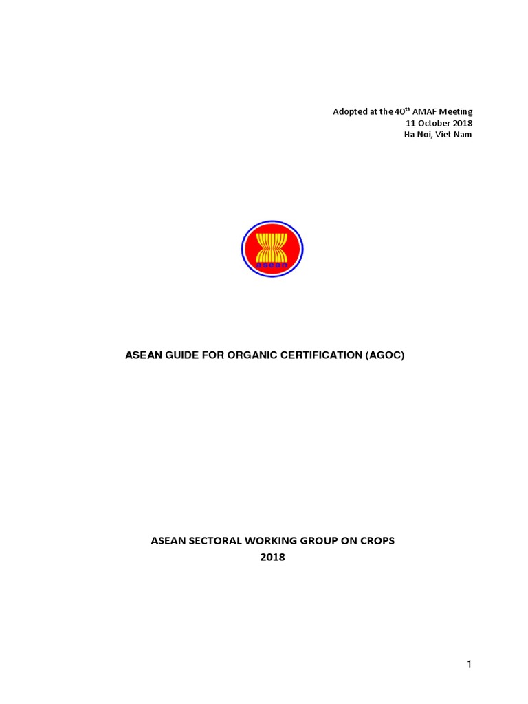 ASEAN Organic Certification Guide | PDF | Audit | Internal Control