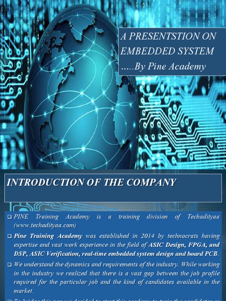 A Presentstion On Embedded System ..By Pine Academy | PDF | Embedded System | Real Time Computing