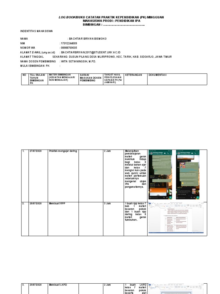 Log Book M3 | PDF