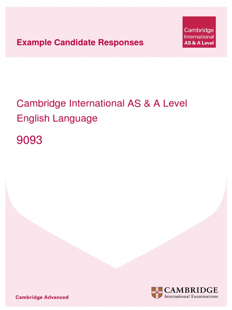 AS English Language Example Candidate Responses Booklet 2015 | PDF ...