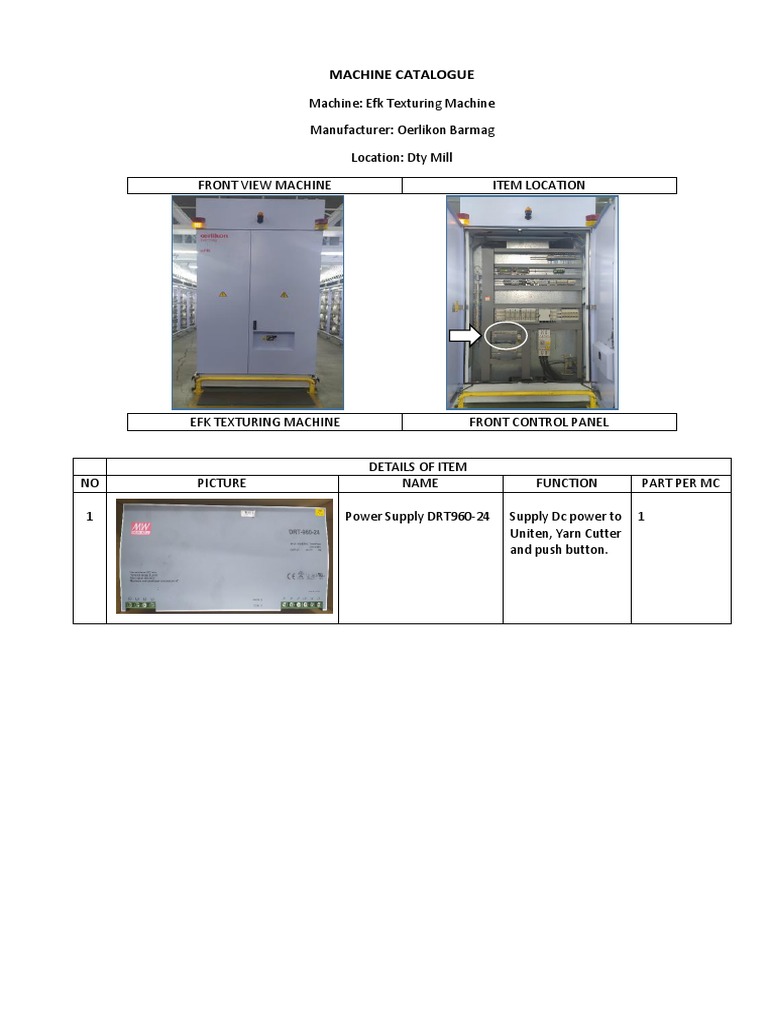 Machine Catalogue (1) - 1 PDF | PDF
