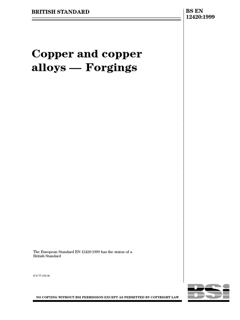 Fdocuments - in - Bs en 12420 1999 PDF | PDF | Engineering Tolerance ...