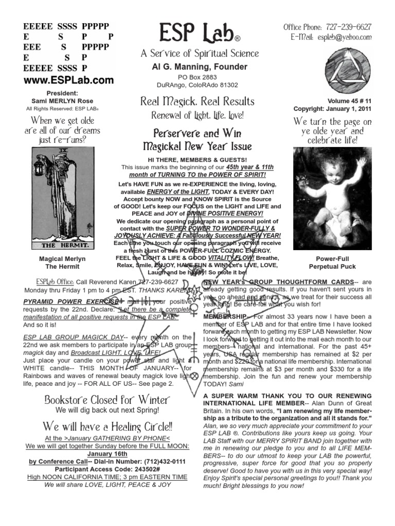 Esp Lab: Real Magick, Real Results | PDF | Nature