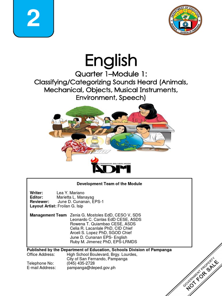 English2 - Q1 - Mod.1 - Classifying, Categorizing Sounds Heard PDF ...