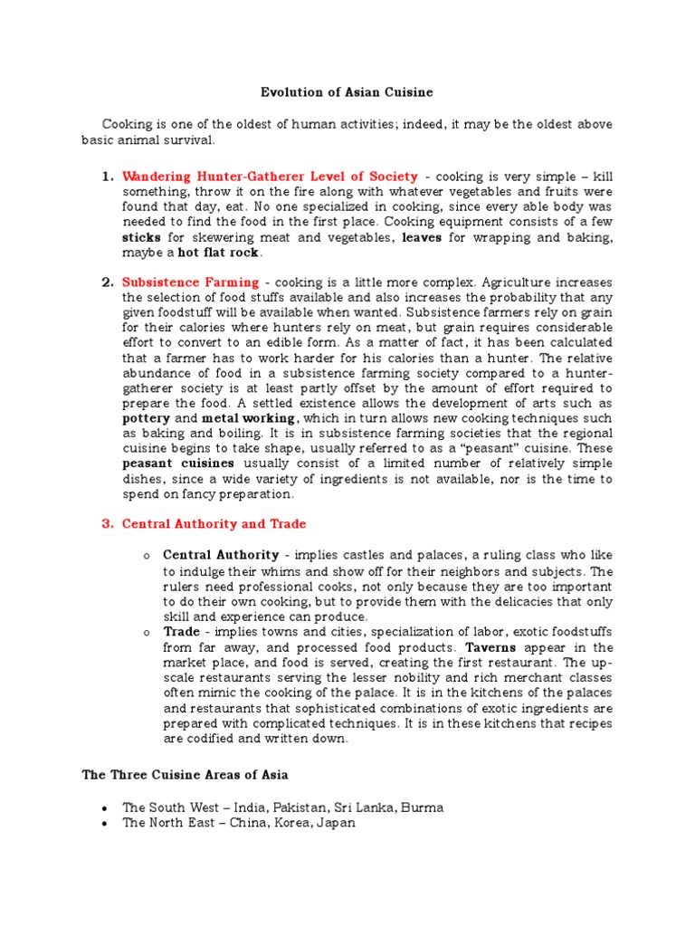 History and Evolution of Asian Cuisine | PDF | Curry | Cuisine