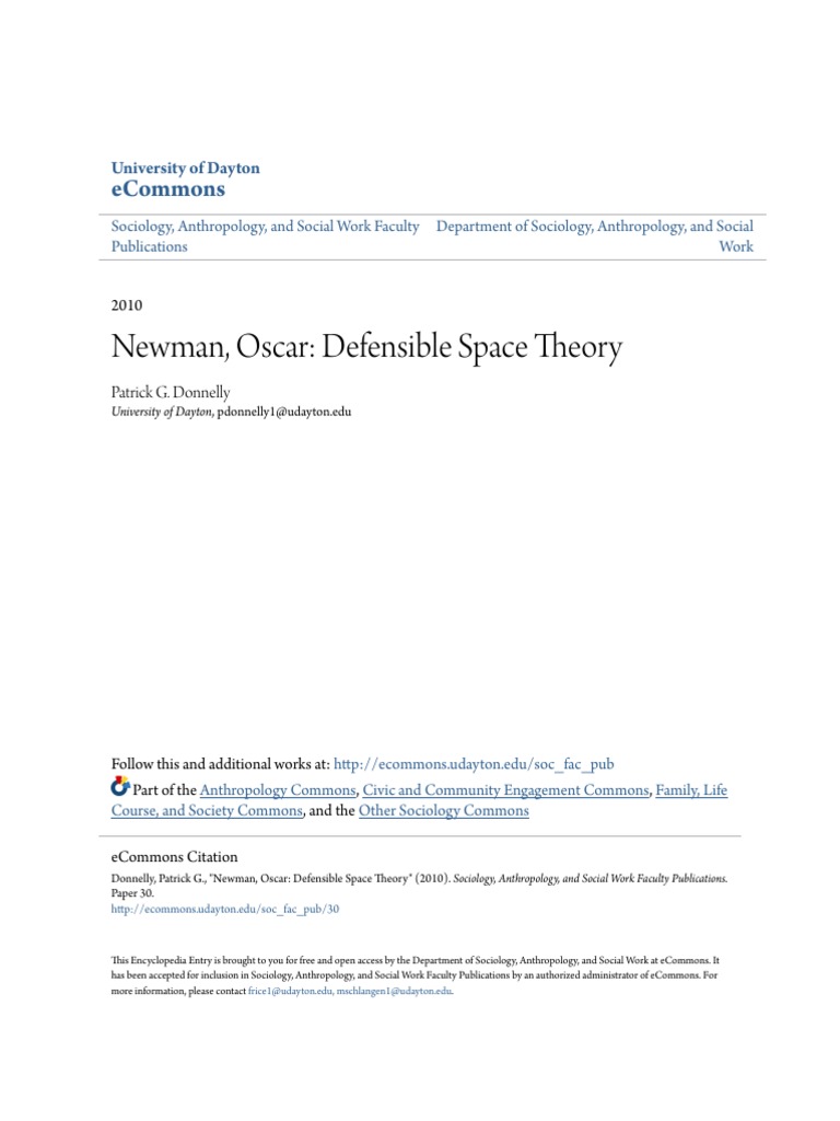 Defensible Space Theory Explained | PDF | Crime & Violence | Crime Thriller
