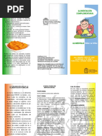 Triptico Alimentacion Complementaria | PDF | Alimentos | Leche