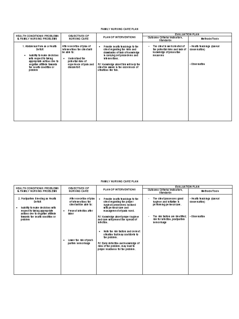 Family Nursing Care Plans | PDF | Breastfeeding | Childbirth