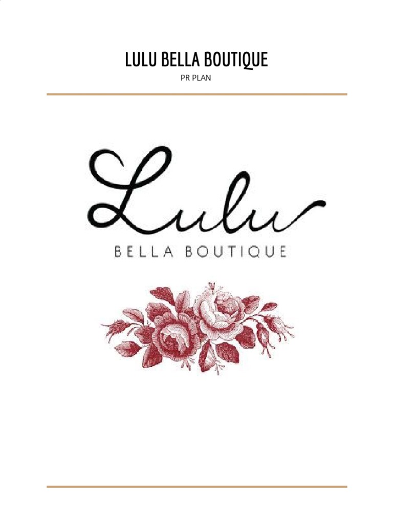 Lulu Bella Report - Brand Report | PDF | Brand | Fashion