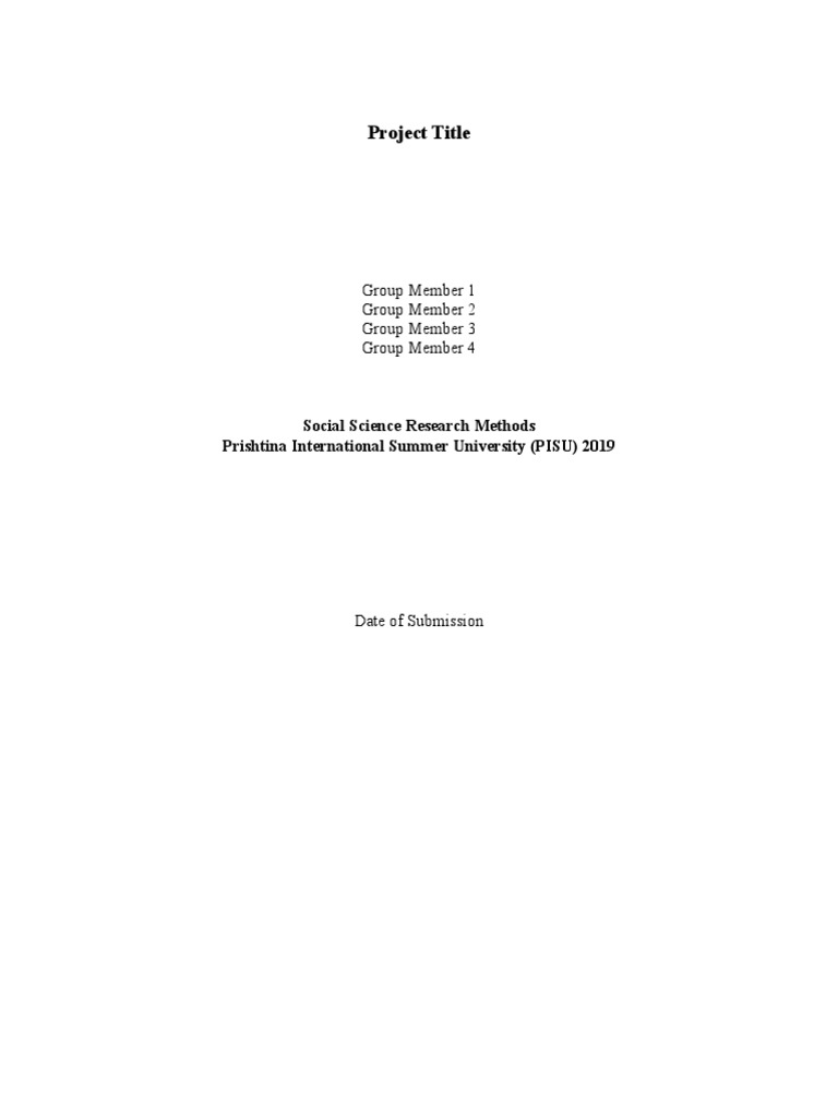 Social Science Research Proposal Template | PDF