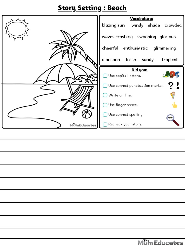 Story Setting Beach | PDF | Foreign Language Studies | General Fiction