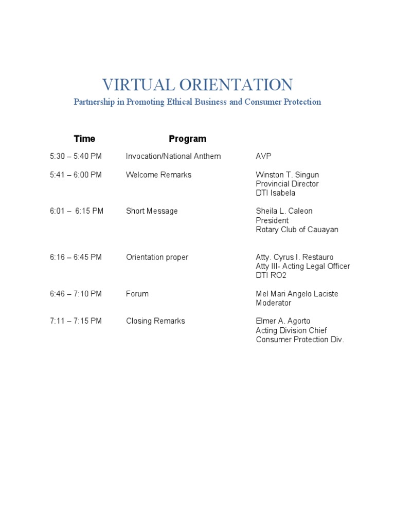 Virtual Orientation on Ethical Business Practices | PDF | Wellness